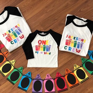 Color Crew Inspired Birthday Shirt; One of a Kind Birthday Shirt; 1st ...