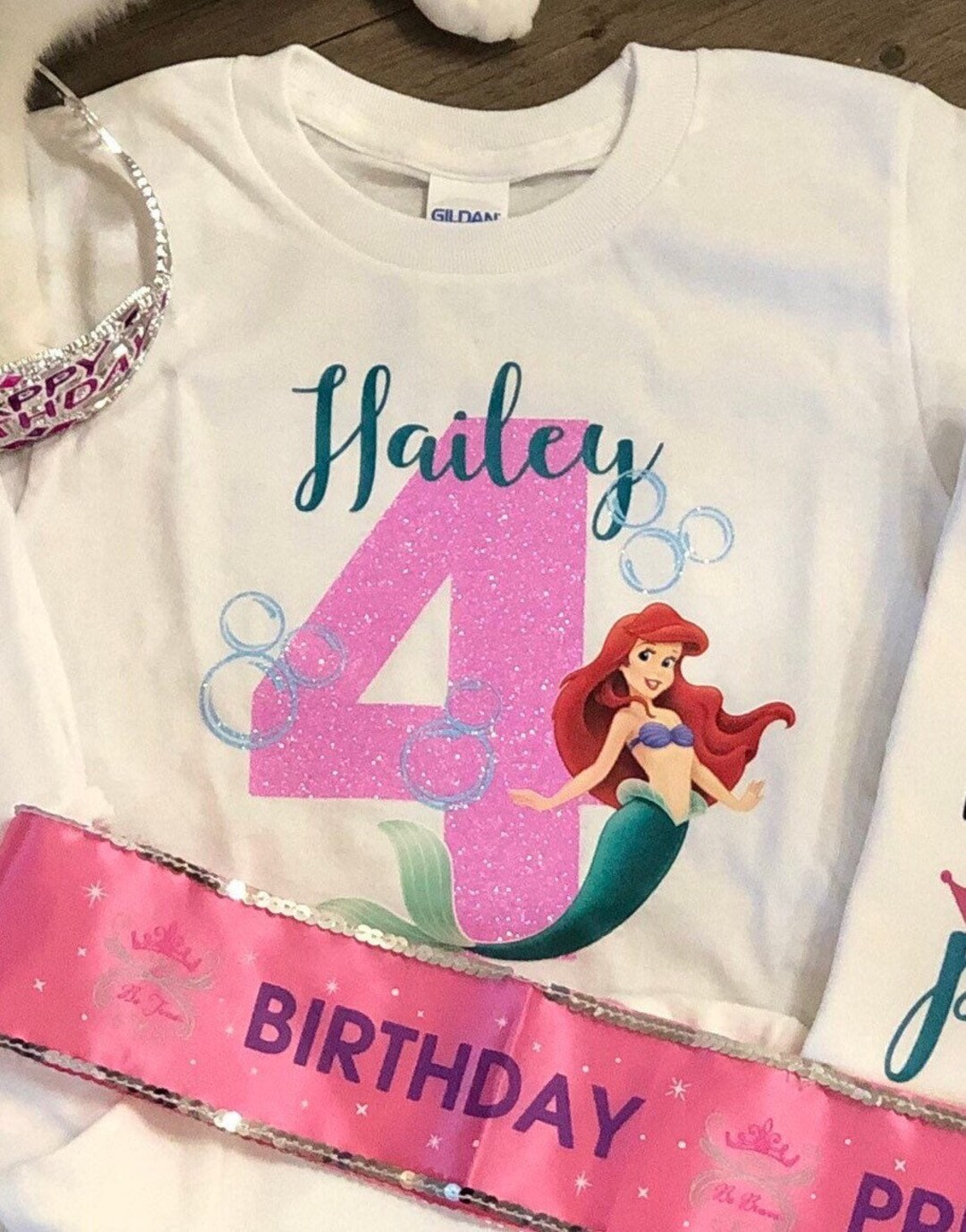 Mermaid birthday shirt little mermaid inspired birthday shirts birthday ...