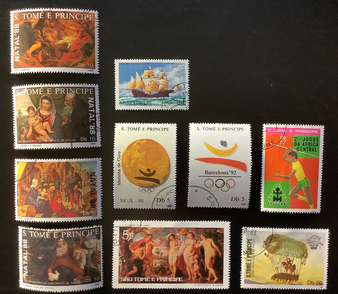 Sao Tome and Principe Postage Stamp Collection 1979 to 1988 - Etsy