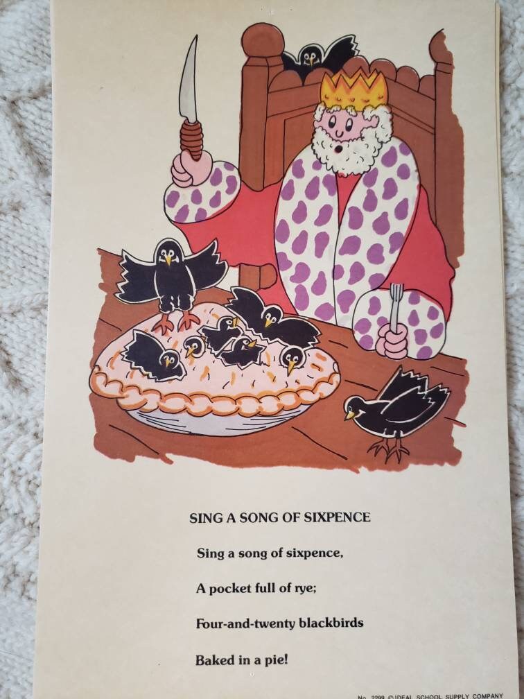 Vintage School / 1960s / Mother Goose / Nursery Rhymes / Junk Journal ...
