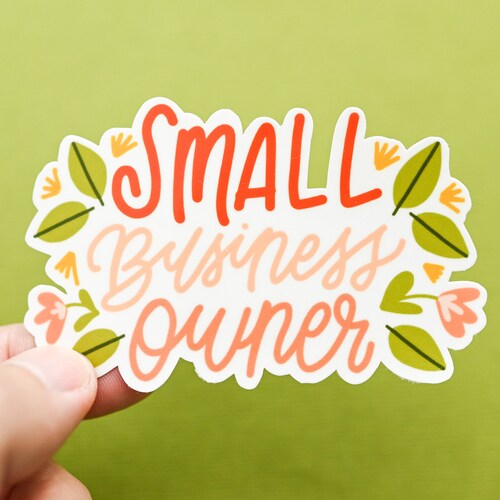 Small Business Owner Holographic Sticker - Etsy