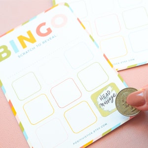 Scratch off BINGO Card (2 Cards) - Etsy