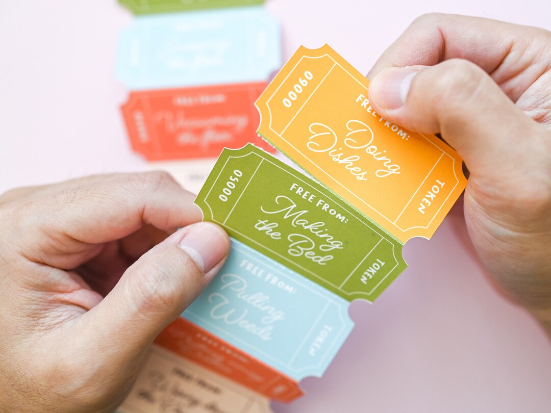 Customized Chore Reward Tickets (set of 12) - Etsy