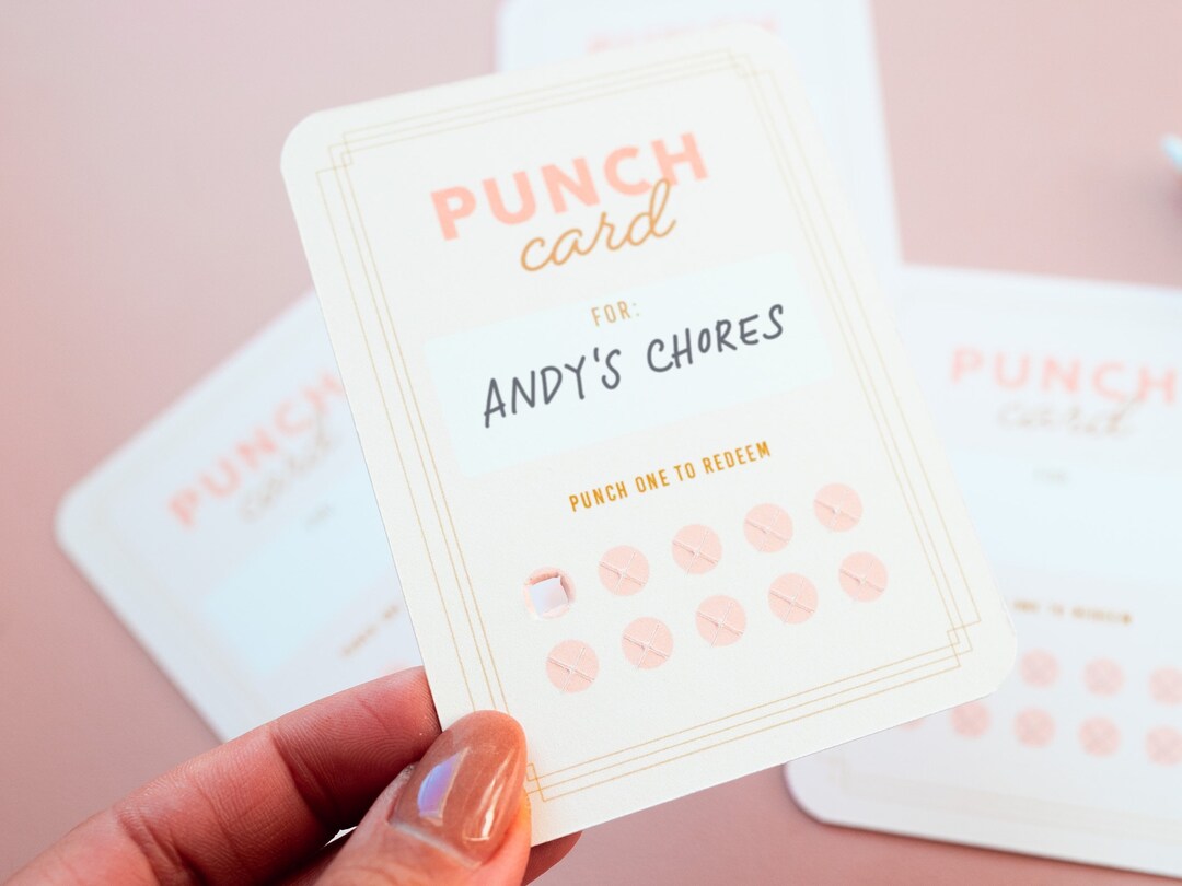 Punch Cards (4 Cards) - Etsy