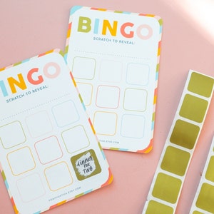 Scratch off BINGO Card (2 Cards) - Etsy
