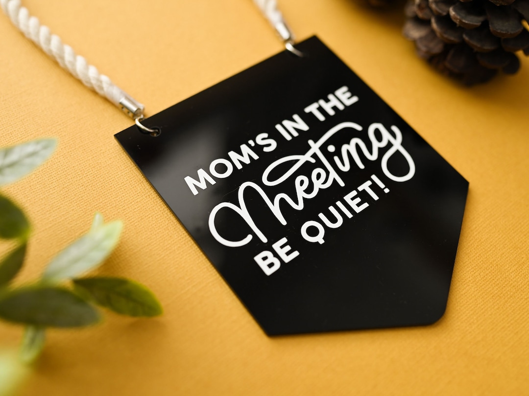 Meeting Sign / Door Sign - Acrylic Banner / Acrylic Hanging Sign / WORK ...