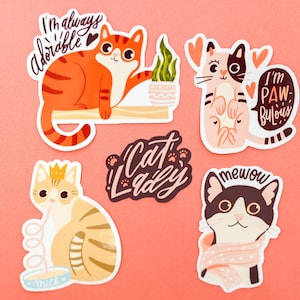 Cat Sticker / Mewow Sticker / Meow Sticker / Pet Sticker - Etsy