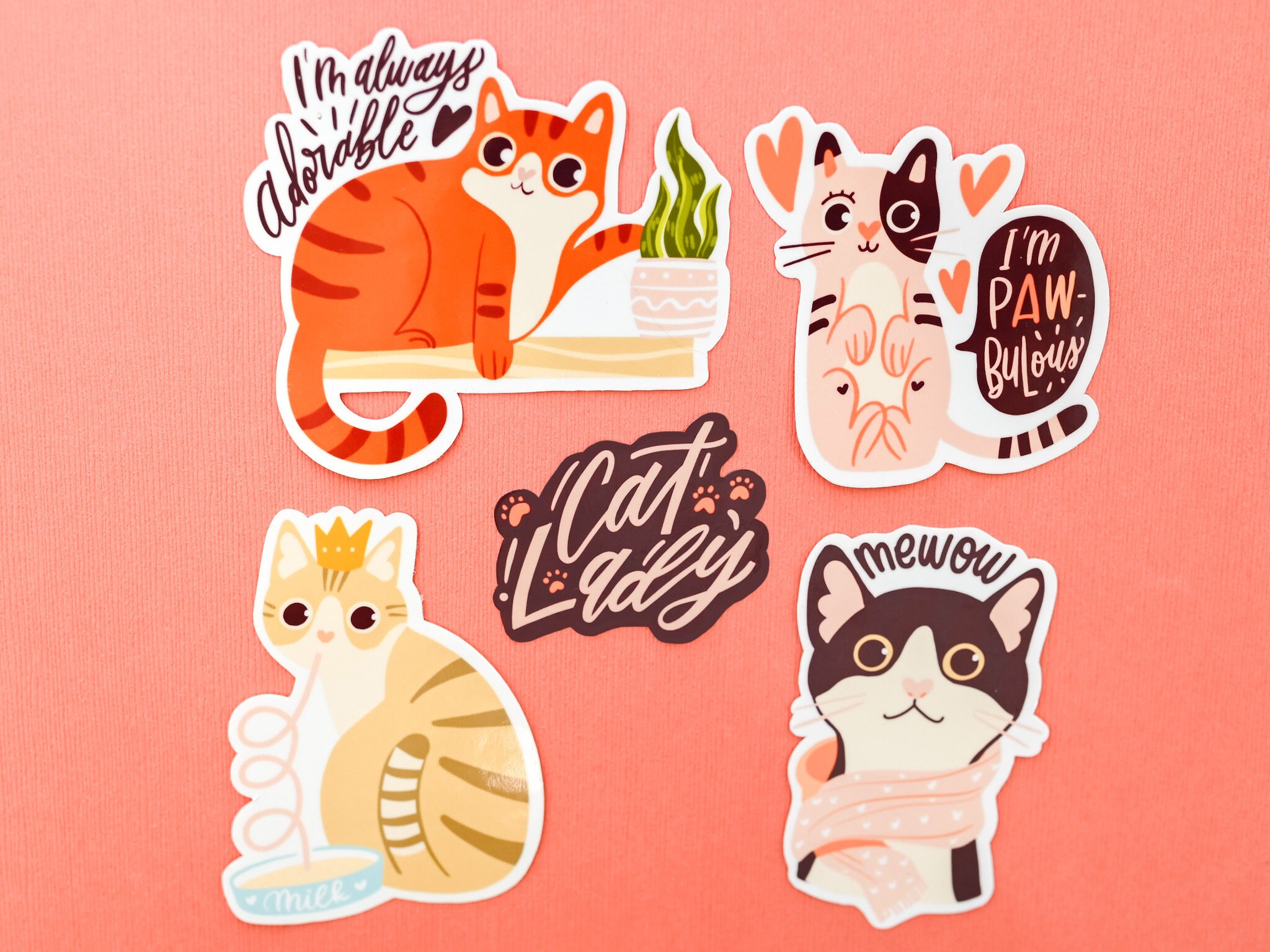 Cat Sticker / Mewow Sticker / Meow Sticker / Pet Sticker | Etsy