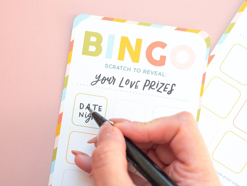 Scratch off BINGO Card (2 Cards) - Etsy