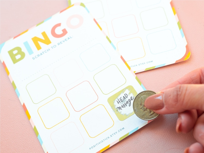 Scratch off BINGO Card (2 Cards) - Etsy
