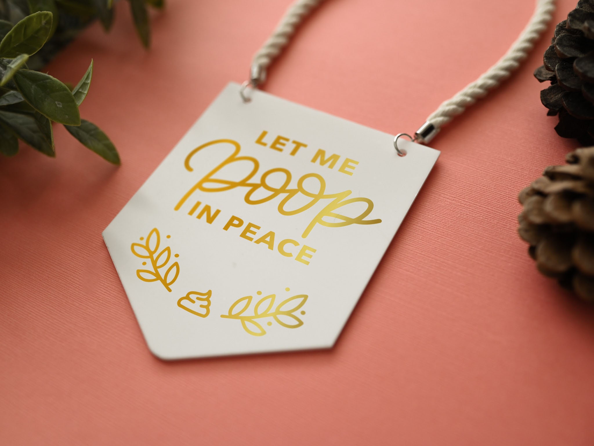 Let me POOP in peace Bathroom Sign / Acrylic Banner / Acrylic | Etsy