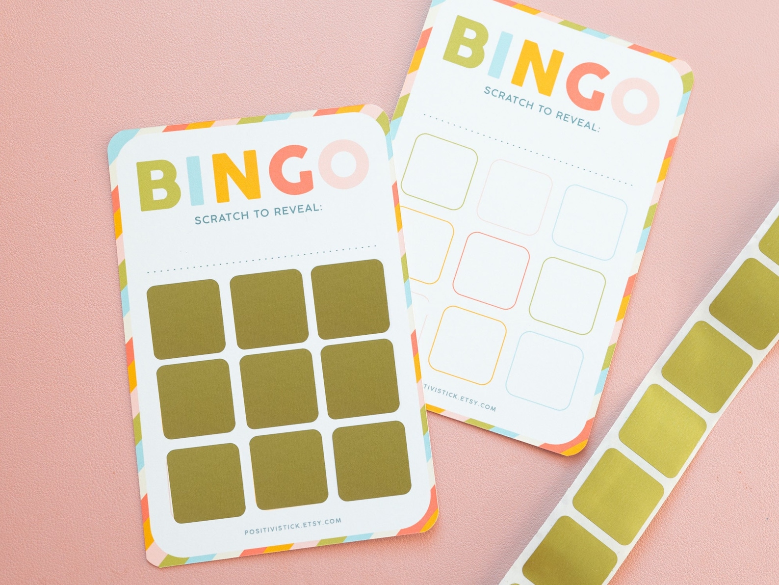 Scratch off BINGO Card (2 Cards) - Etsy