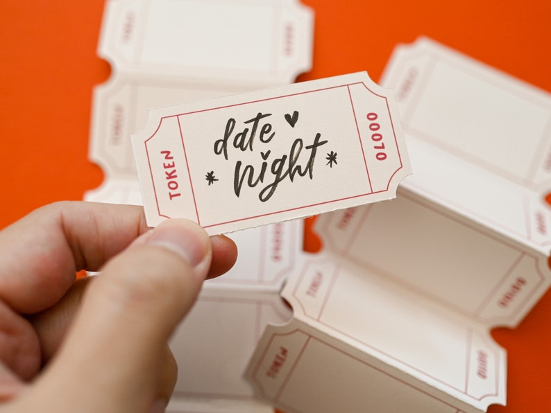 Blank Ticket Set: 12 Tear-off Coupons - Etsy