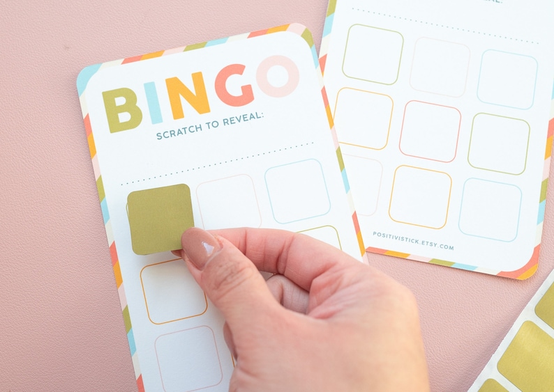 Scratch off BINGO Card (2 Cards) - Etsy