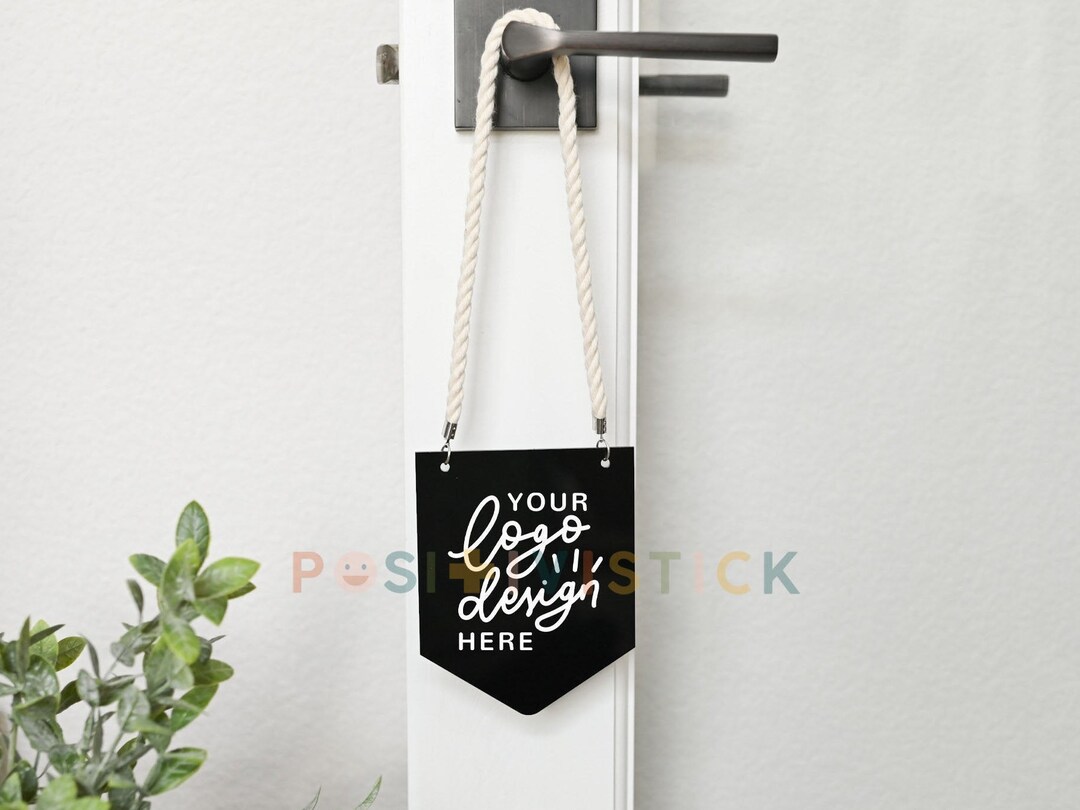 CUSTOM LOGO Hanging Door Sign - Acrylic Banner / Acrylic Door Sign - Etsy