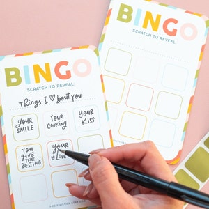 Scratch off BINGO Card (2 Cards) - Etsy
