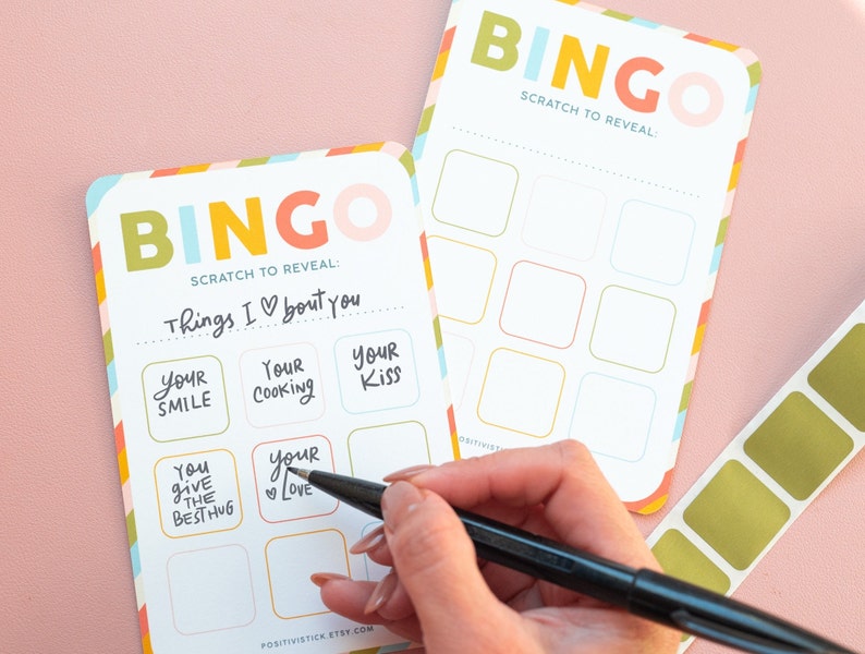 Scratch off BINGO Card (2 Cards) - Etsy