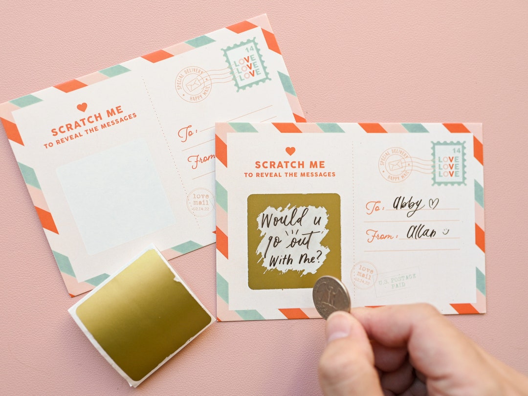 Scratch off Postcard Kit (making 2 Postcards) - Etsy