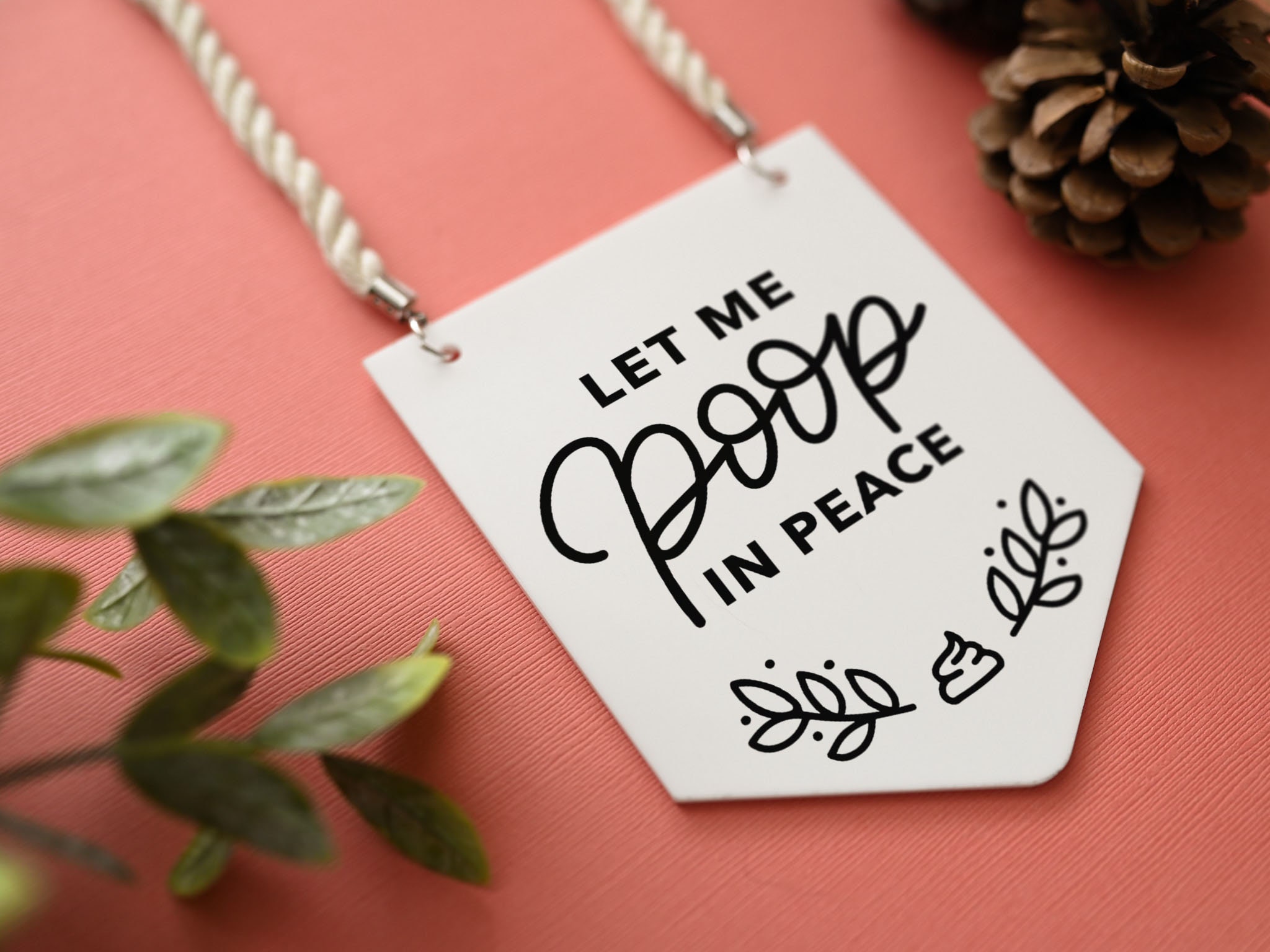 Let me POOP in peace Bathroom Sign / Acrylic Banner / Acrylic | Etsy