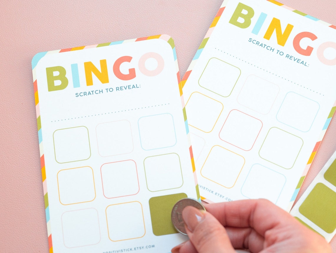 Scratch off BINGO Card (2 Cards) - Etsy