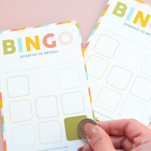Scratch off BINGO Card (2 Cards) - Etsy