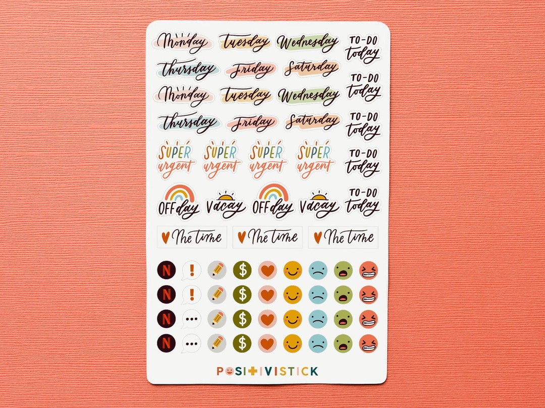 Everyday Activity Sticker Sheet / Bullet Journal - Etsy