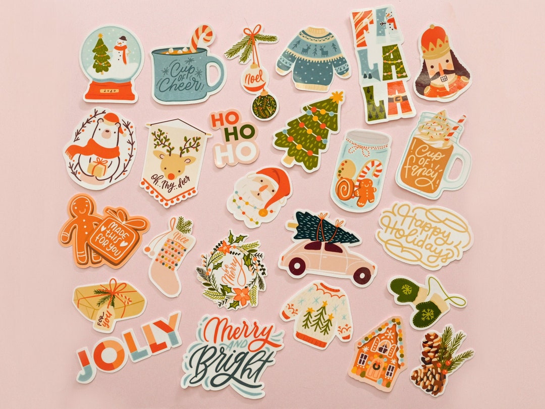 25 CHRISTMAS Stickers / Happy Holidays Stickers - Etsy