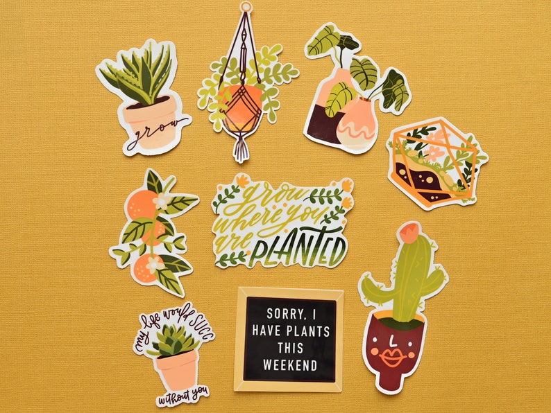 Plant Grow Sticker - Etsy