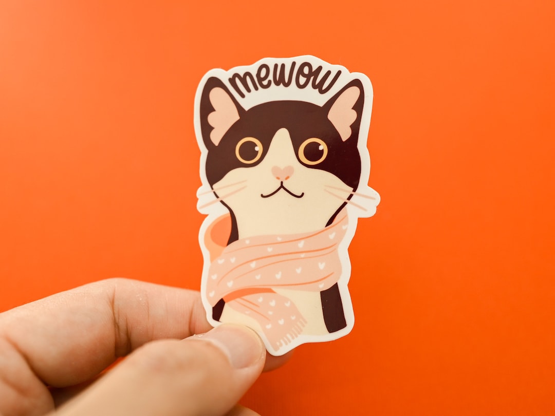 Cat Sticker / Mewow Sticker / Meow Sticker / Pet Sticker - Etsy