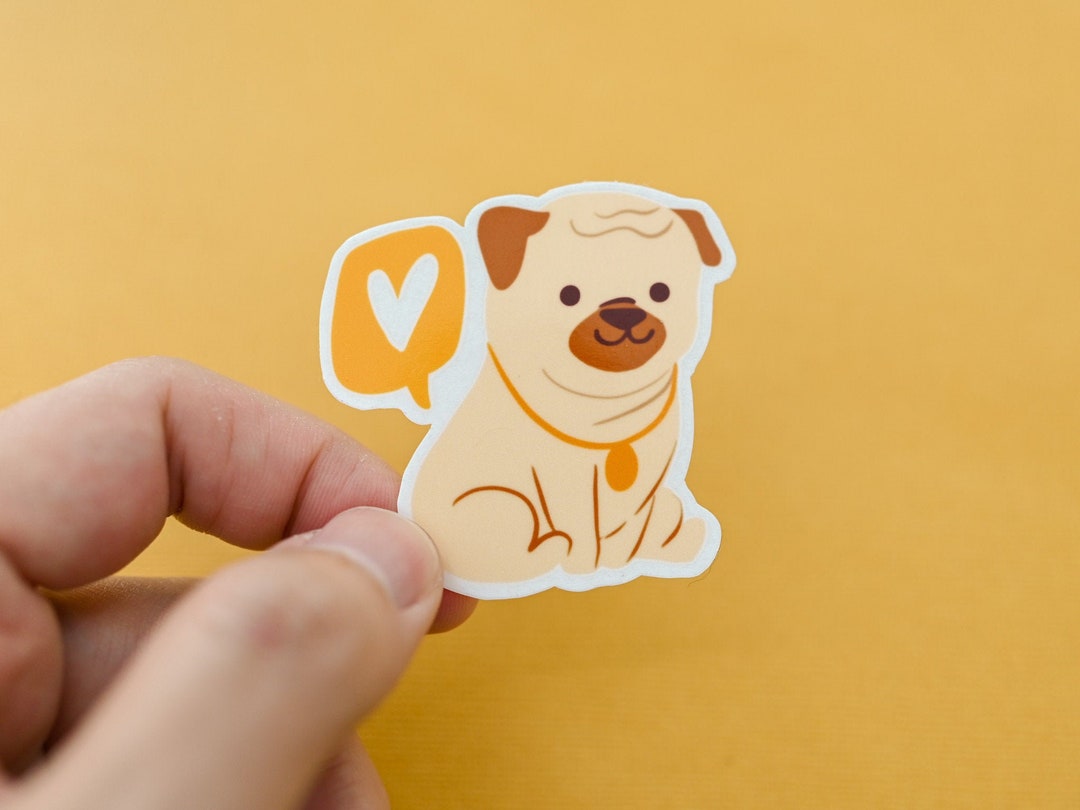 Pug Sticker / Chug Sticker / Pet Sticker / Dog Sticker - Etsy