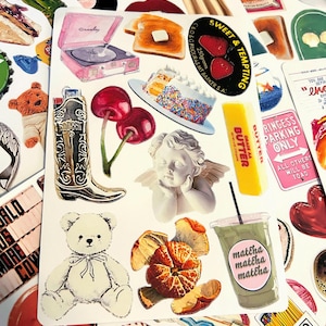 PNG Scrapbooking Sticker Sheet |random Sticker Pack,sticker Sheet,retro ...