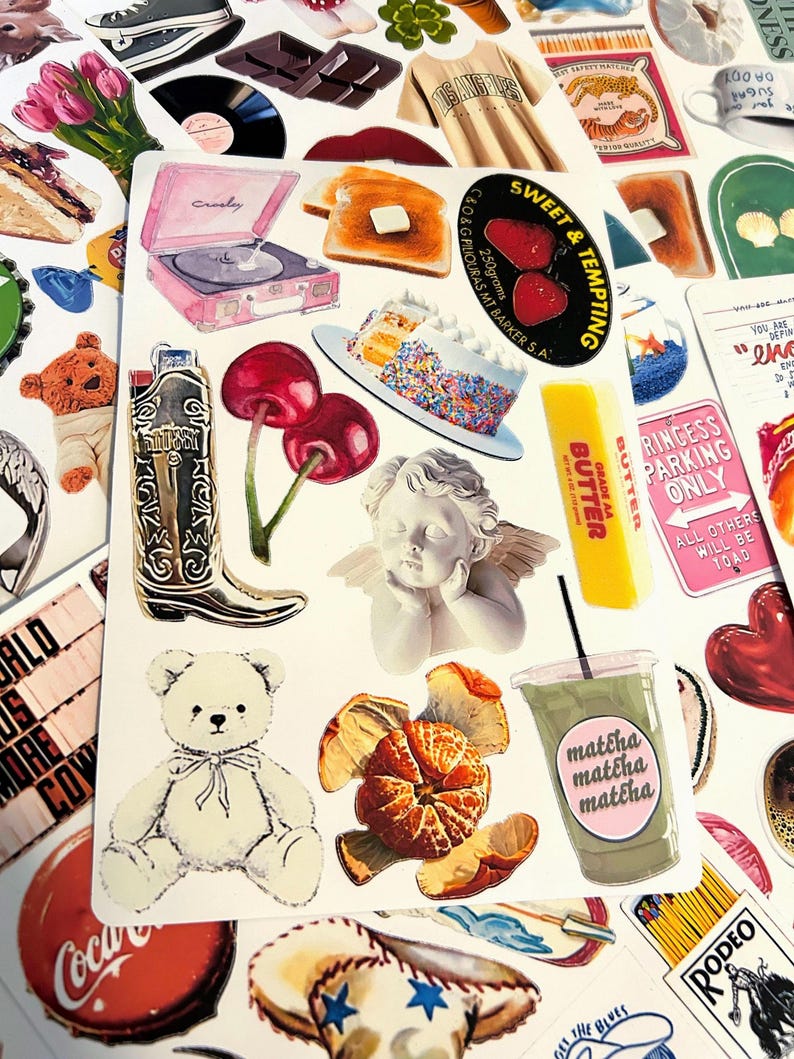 PNG Scrapbooking Sticker Sheet |random Sticker Pack,sticker Sheet,retro ...