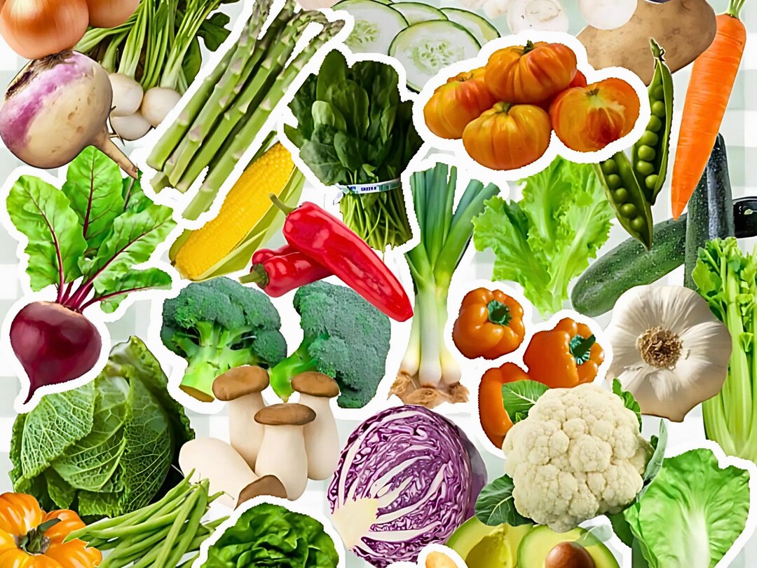 Vegetable Sticker Pack - Mystery Sticker Pack, Junk Journal Stickers ...