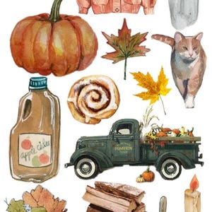 Fall Sticker Pack- Pinterest Aesthetic Stickers, Waterproof Stickers ...