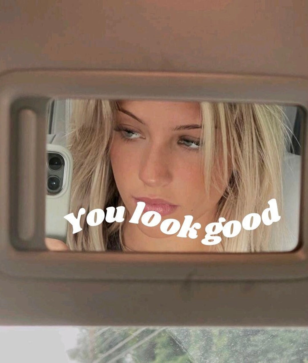 Car Mirror Decal, You Look Good Mirror Decal, Rear View Mirror Decal ...