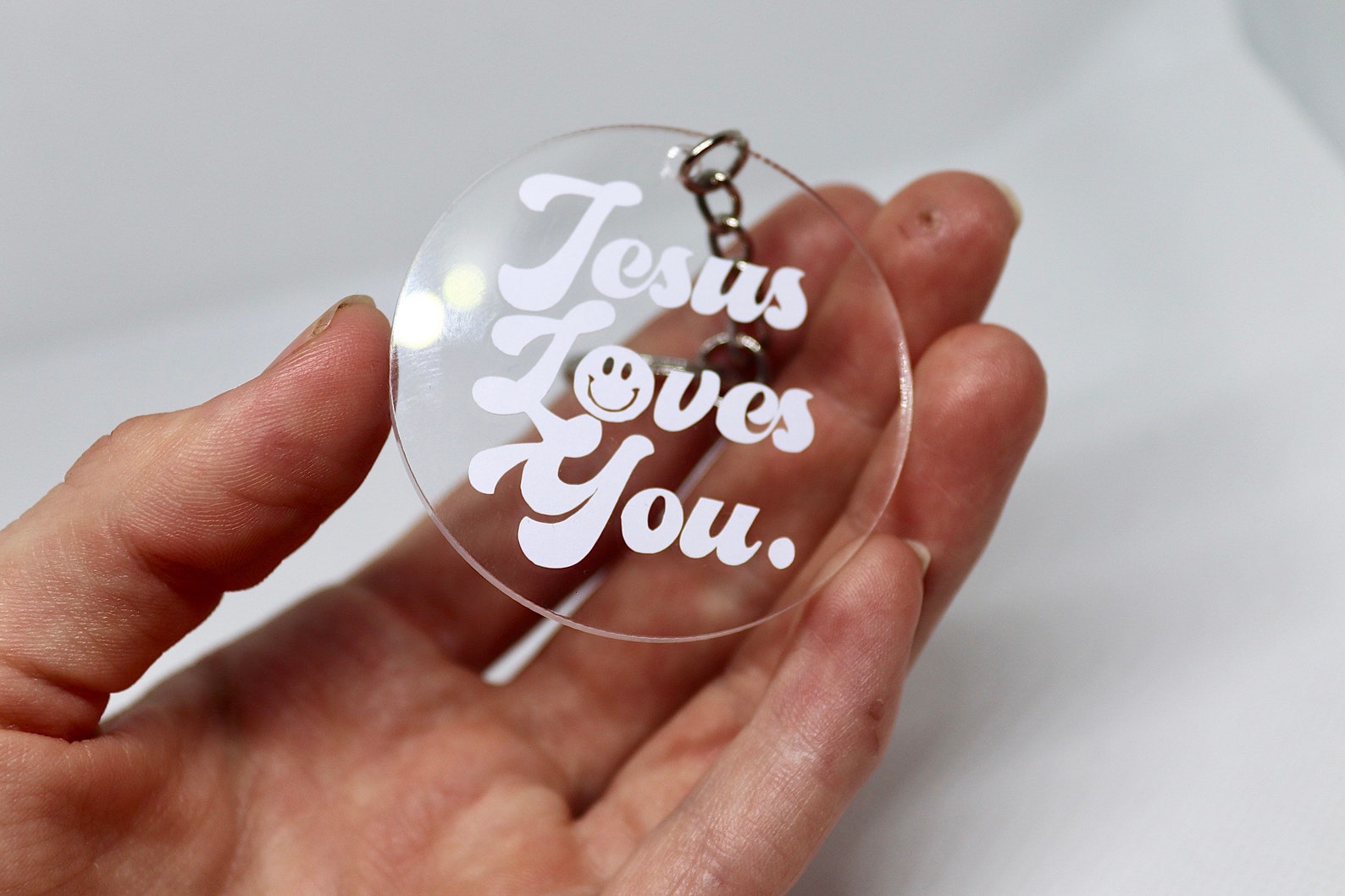 Jesus Loves You Keychain Acrylic Keychain Vinyl Keychain - Etsy
