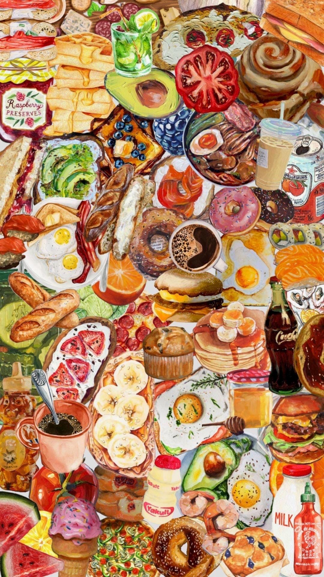 Food Sticker Pack- Mystery Food Stickers for Junk Journaling, Food ...
