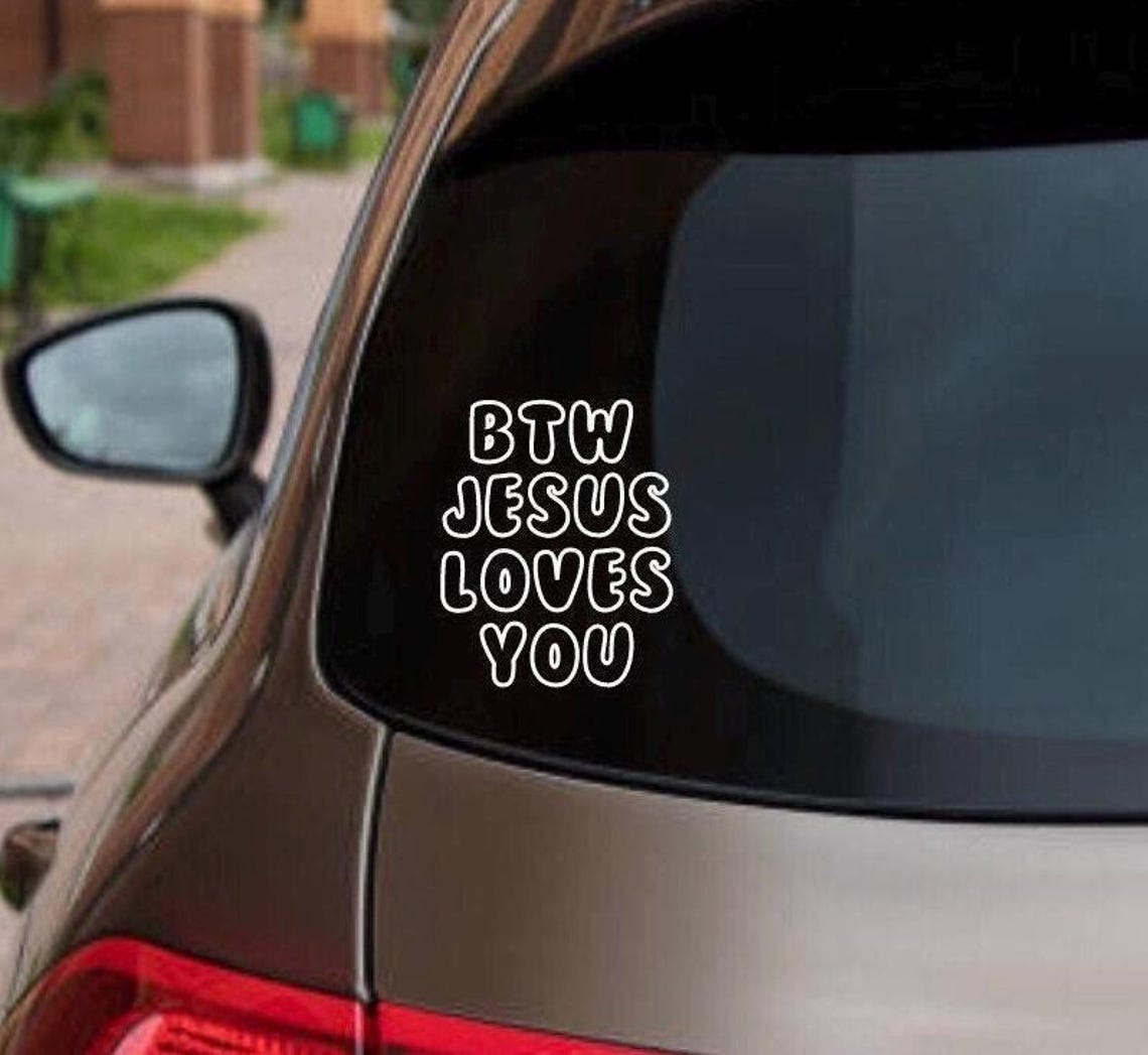 Jesus Loves You Car Decal - Christian Bumper Sticker - Etsy