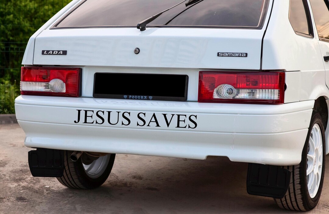 Jesus Saves Car Decal Car Mirror Decal Christian Car Decal Bumper ...