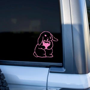 Car Decal, Strawberry Bunny Bumper Sticker, Car Stickers, Car Decal ...