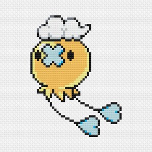 Drifloon Cross Stitch Pattern PDF Instant Download Retro - Etsy