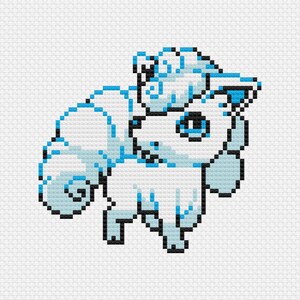 Alolan Vulpix Cross Stitch Pattern PDF Instant Download Retro Sprite ...