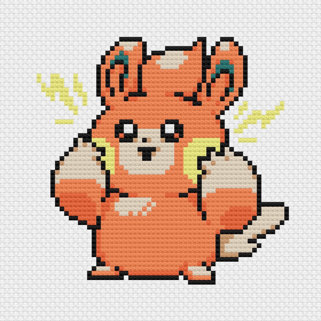 Pawmi Cross Stitch Pattern PDF Instant Download Retro Sprite Switch ...