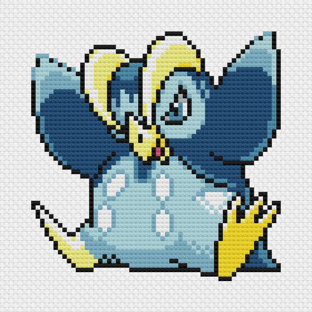 Prinplup Cross Stitch Pattern: Retro Game Sprite (PDF Download) - Etsy