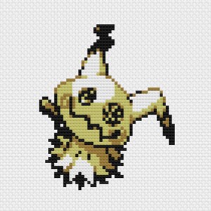 Mimikyu Cross Stitch Pattern PDF Instant Download Retro Sprite Switch ...