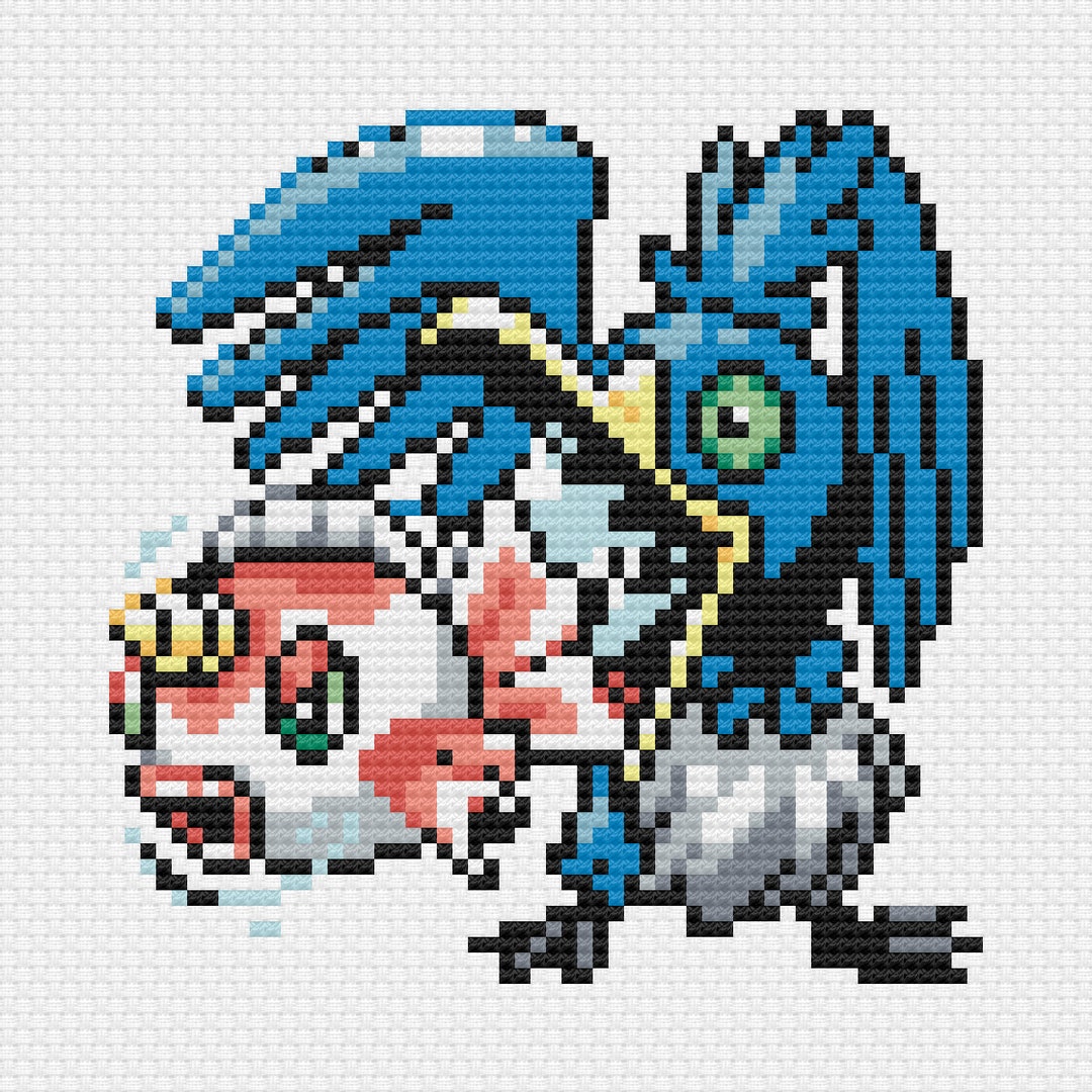 Cramorant Cross Stitch Pattern PDF Instant Download Retro Sprite Switch ...