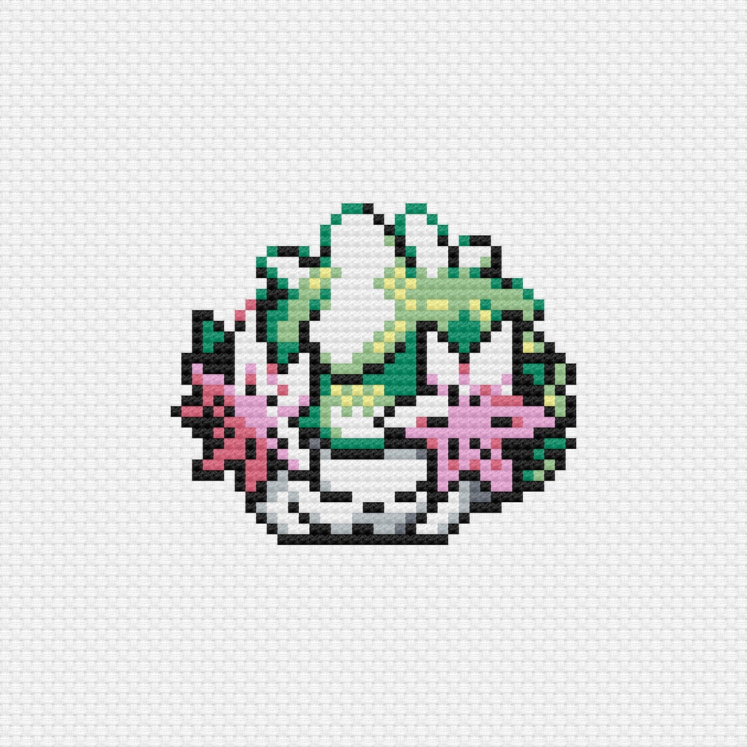 Shaymin Land Forme Cross Stitch Pattern: Retro Game Sprite (PDF ...