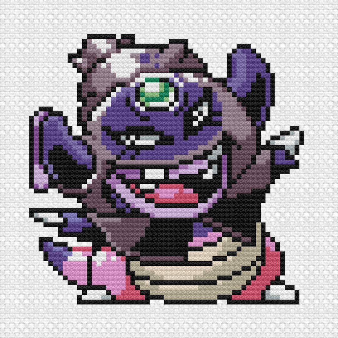 Galarian Slowking Cross Stitch Pattern: Retro Game Sprite (PDF Download ...
