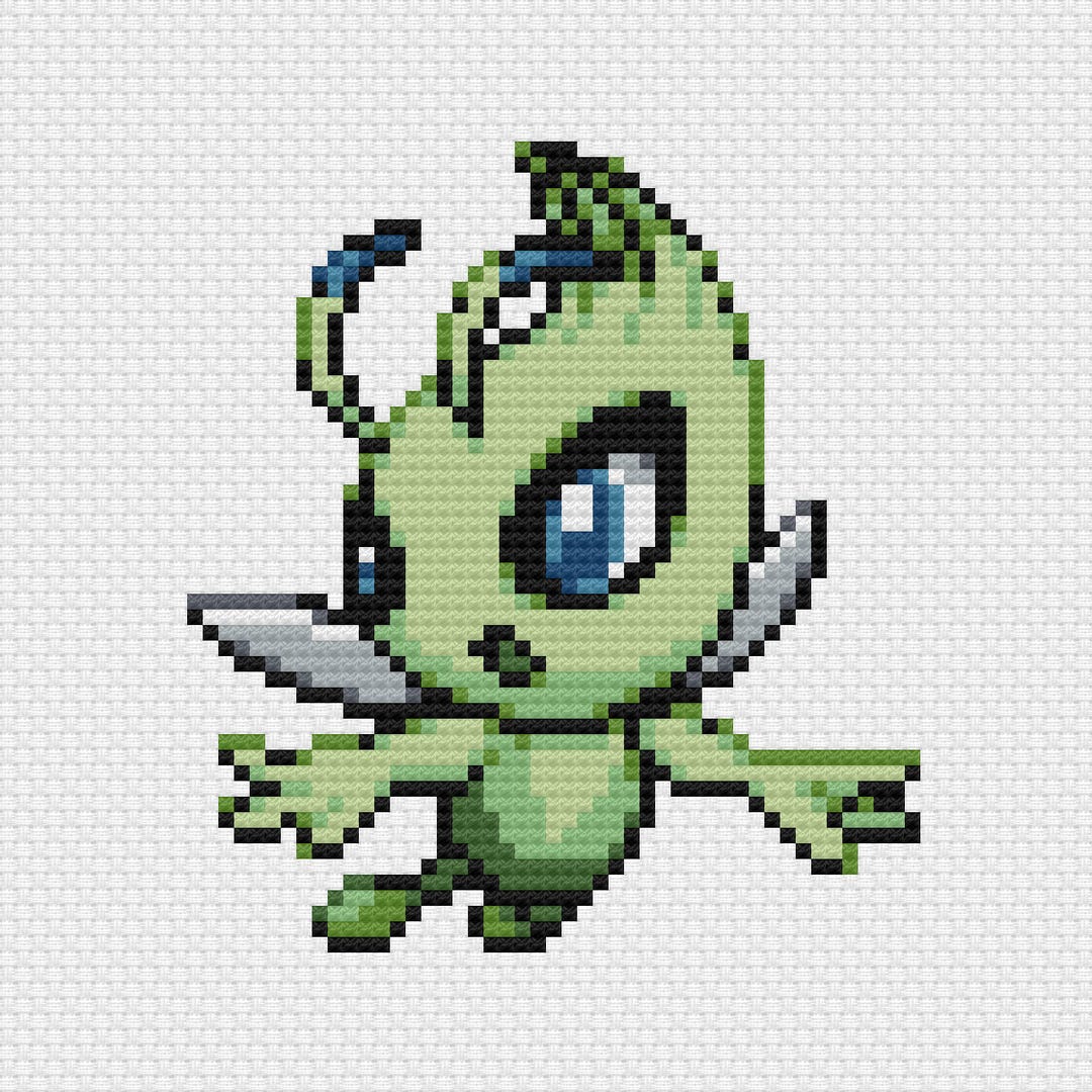 Celebi Cross Stitch Pattern PDF Instant Download Retro Sprite Switch ...