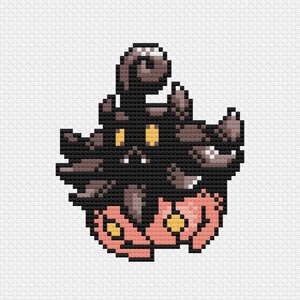 Pumpkaboo Cross Stitch Pattern PDF Instant Download Retro Sprite Switch ...